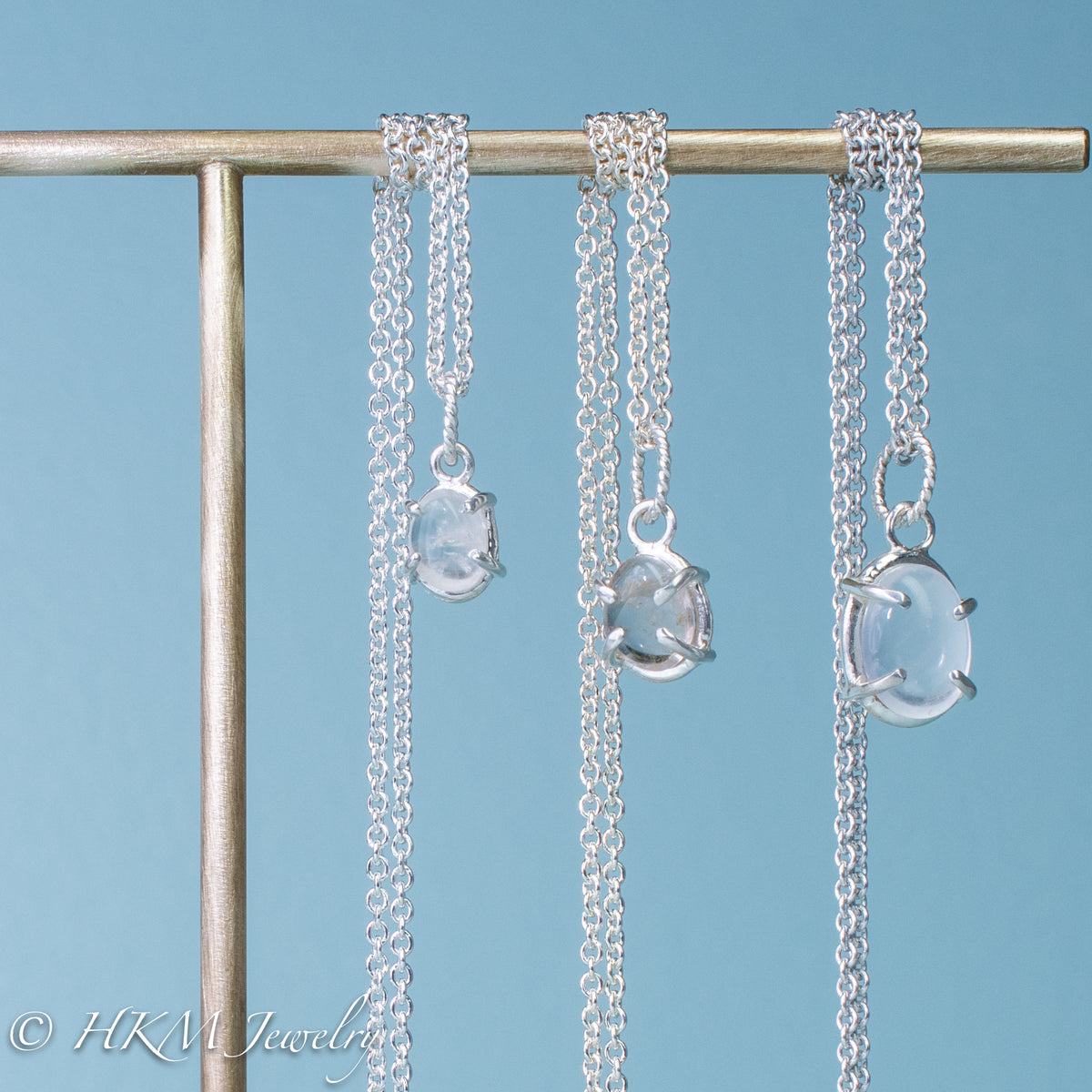 Cape May Diamond Quartz Necklace - Silver Prong Set Beach Stone – HKM ...